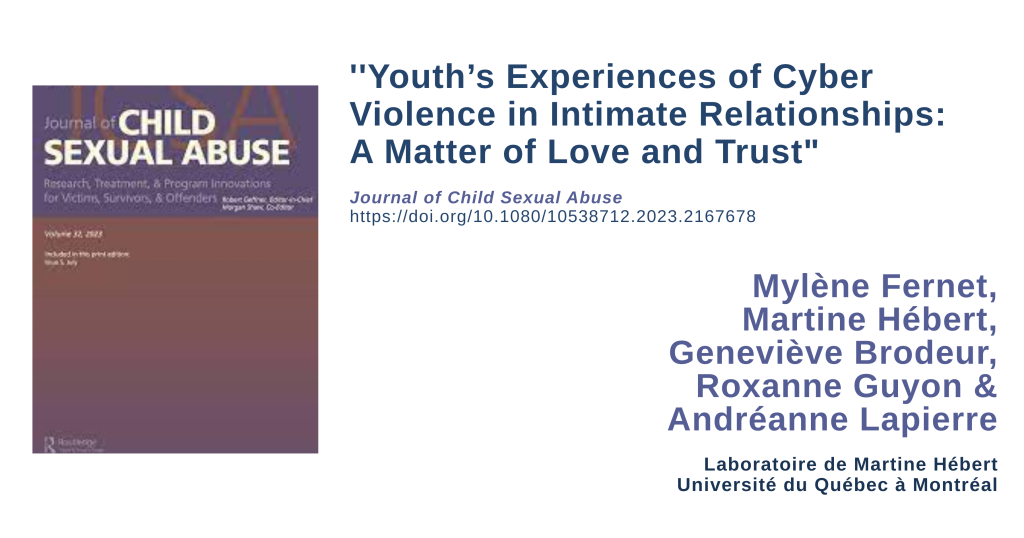 Nouvel article disponible – Journal of Child Sexual Abuse | Laboratoire ...